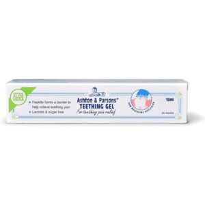 ashton & parsons teething gel for 3 months+ infants to help relieve common teething symptoms 10ml