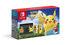 nintendo switch console bundle- pikachu & eevee edition with pokémon: let's go, pikachu! + poke ball plus