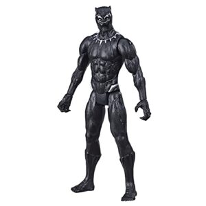 avengers marvel titan hero series black panther action figure, 12-inch toy, inspired by marvel universe, for kids ages 4 and up