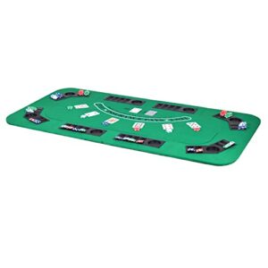 hathaway no limit 3-in-1 portable casino tabletop, black/green