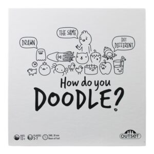 how do you doodle? board game - the fast paced drawing game - for 3 to 7 players ages 12 and up by outset