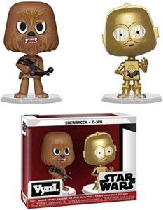 funko vynl: star wars - chewbacca & c-3po toy, multicolor