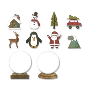 sizzix thinlits dies globes by tim holtz, 11-pack, tiny snowglobes 11 count