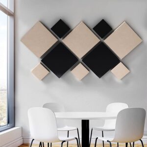 acoustimac dmd butterfly acoustic panel design pack: 10 pcs 5)2'x2'x2" 5)1'x1'x2" 3-stone & 2-charcoal