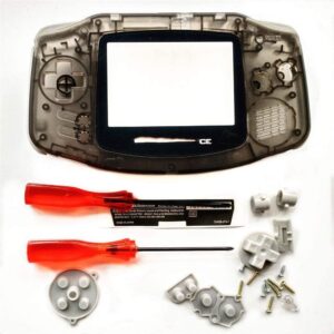 new full housing shell cover case pack for gameboy advance gba repair part-clear black