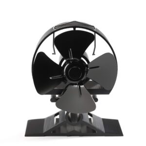 crsure wood stove fan for buddy heater, 4-blade fireplace fan heat powered fans for mr heater, gas/pellet/wood/propane log burner stove, thermal fans for wood burner/burning stove top, non electric