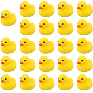 wankko mini yellow rubber bath ducks for child 24pcs