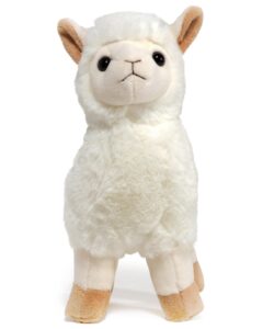 bearington alma plush stuffed animal llama, 10 inches