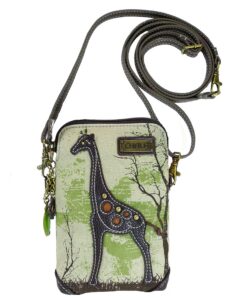 chala safari giraffe cellphone crossbody handbag - convertable strap