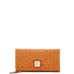 dooney & bourke ostrich foldover wallet