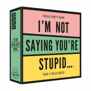 hygge games i'm not saying you're stupid trivia party game, 5.7 x 5.7 x 1.8"