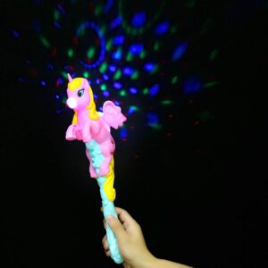 fun central - led light up flying unicorn wand toy with sound