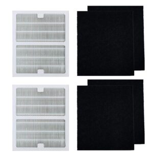 hepa filters b compatible with idylis ac-2125, ac-2126, iap-10-125, iapc-40-140, iap-10-150, iap-10-050 air purifiers, model #iaf-h-100b, 2 hepa filters & 4 carbon pre-filters