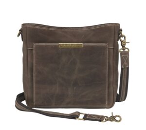 concealed carry distressed buffalo crossbody by gun tote'n mamas