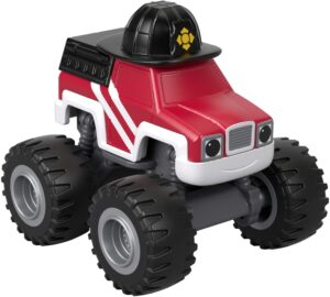 fire rescue firefighter is a freewheeling collectable blaze and the monster machines vehicle with die-cast body, thick racing tires, and metal axles for fast-rolling speed!