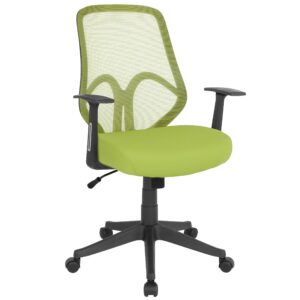 flash furniture salerno series high back green mesh office chair with arms