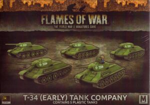 flames of war: mid war: soviet: t-34 (early) tank company (sbx39)