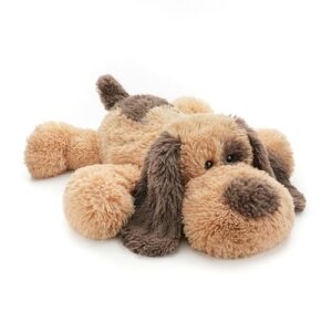 weigedu floppy stuffed dog puppy plush toy, huggable beagle labrador retriever stuffed animal dogs for kids girls boys baby birthday gift, 20 inch, brown