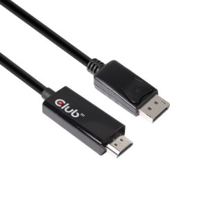 club 3d cac-1082 displayport 1.4 cable to hdmi 2.0b active adapter male/male 2m/6.56 ft