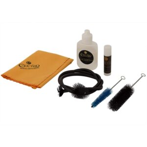 cecilio trumpet cleaning maintenance care kit - complete care and cleaning set with valve oil, grease, and accessories