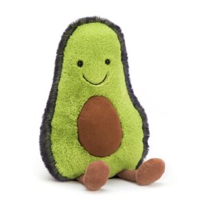 jellycat amuseables avocado stuffed toy, medium 12 inches | vegetable plush | fun gift idea