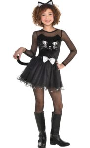 amscan black kitty kat kids costume - small (4-6) 1 set - perfect for halloween & theme parties