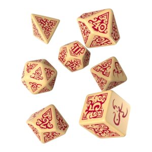 q workshop call of cthulhu masks of nyarlathotep rpg ornamented dice set 7 polyhedral pieces