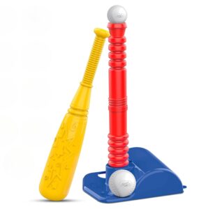 toyvelt tee ball set for kids 3-5 - 9 balls, for boys & girls, great for toddlers (multicolor)