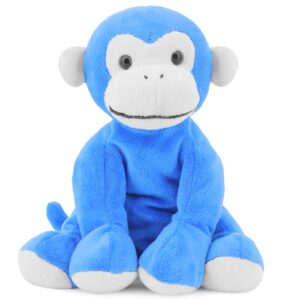 weigedu ape monkey stuffed animal plush toys, stuffed monkey blue, soft cute monkey toy for toddlers child kids babies birthday gift, 7.9" blue