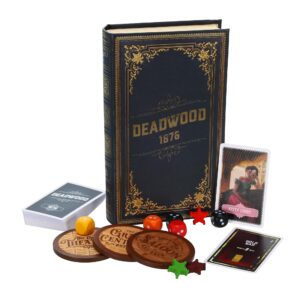 deadwood 1876 old west board game of gold, strategy, secrets, and stealing a wild west party card games for adults and family game night 2-9 players ages 13 and up