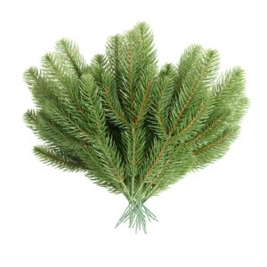 elyjhyy 30pcs artificial pine branches green plants pine needles diy accessories for garland wreath christmas and home garden decor