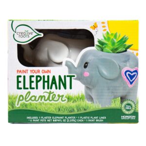 creative roots paint your own elephant planter by horizon group usa toy