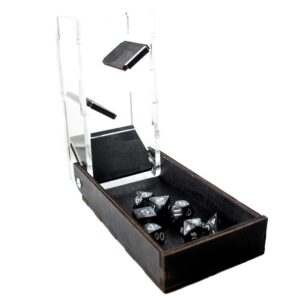 c4labs travel portable draw bridge dice tower – black