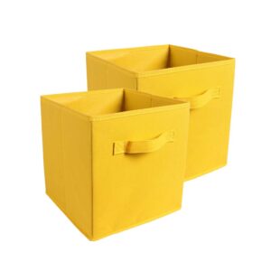 zuer foldable storage cubes- thickening collapsible fabric boxes household cube storage box - moistureproof, dustproof, odourless (2 pack)