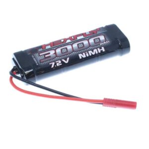 redcat racing hx-3000mh-b 3000 ni-mh battery 7.2v with banana 4.0 connector, black