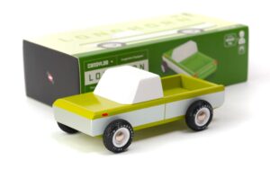 candylab toys - americana collection - longhorn olive - premium handcrafted wooden car toy