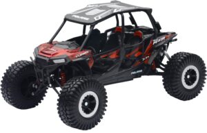 new-ray 959-0125 replica 1:18 utv polaris rzr 4 turbo xp rc red (57976b),unisex children