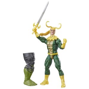 marvel legends series loki 6' collectible marvel comics action figure toy for ages 6 & up with accessory & build-a-figurepiece