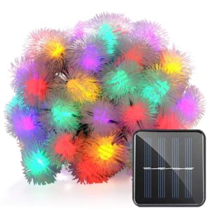 chuzzle ball solar string lights, 21ft 30 led string lights outdoor, waterproof solar fairy lights for home, patio, lawn, garden, wedding, balcony, party and holiday decorations (21, multi-color)