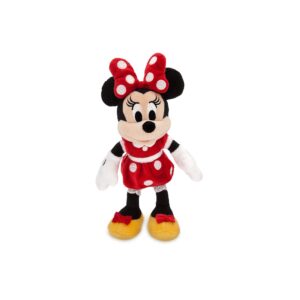 disney minnie mouse plush - red - mini bean bag - 9½ inches, iconic toy character in red polka dot dress and bow, features structured ears and embroidered details, suitable for all ages 0+ toy figure