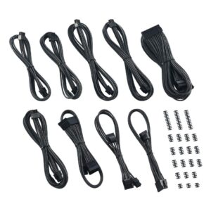 cablemod c-series classic modmesh sleeved cable kit for corsair type 4 rm black label/rmi/rmx (carbon)