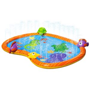 banzai 58 inch sprinkle friends play mat, watermat