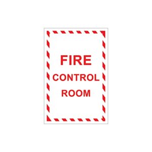 bannerbuzz fire control room sign with graphic aluminum metal safety compliance sign (24" w x 36" h)