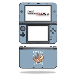 mightyskins skin compatible with nintendo new 3ds xl (2015) - sloth kawaii | protective, durable, and unique vinyl decal wrap cover | easy to apply, remove, and change styles | made in the usa