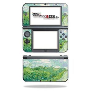 mightyskins skin compatible with nintendo new 3ds xl (2015) - green wheat fields | protective, durable, and unique vinyl decal wrap cover | easy to apply, remove, and change styles | made in the usa