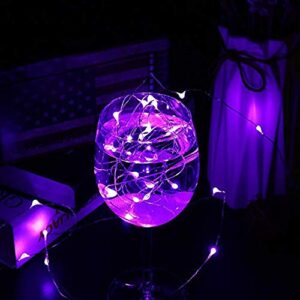 gocheaper string lights,mini 10m 100 leds copper wire string fairy lights party home garden bedroom outdoor indoor wall decorations (purple)