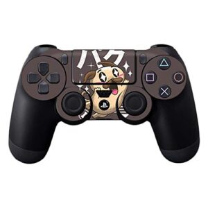 mightyskins skin compatible with sony ps4 controller - pug kawaii | protective, durable, and unique vinyl decal wrap cover | easy to apply, remove, and change styles | made in the usa