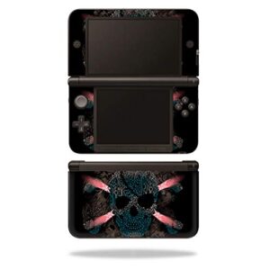 mightyskins skin compatible with nintendo 3ds xl - cyber pirate | protective, durable, and unique vinyl decal wrap cover | easy to apply, remove, and change styles | made in the usa