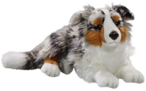 carl dick australian shepherd dog lying 17 inches, 45cm, plush toy, soft toy, stuffed animal 3434