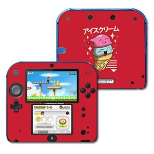 mightyskins skin compatible with nintendo 2ds - ice cream kawaii | protective, durable, and unique vinyl decal wrap cover | easy to apply, remove, and change styles | made in the usa